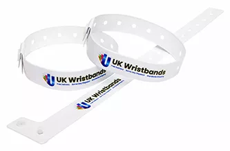 Vinyl Wristbands | L-Shaped Button Stud Wristbands | UK Wristbands