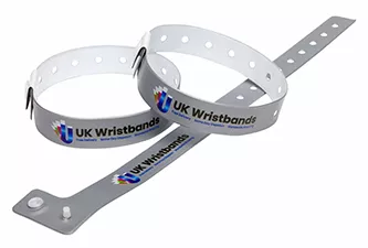 Vinyl Wristbands | L-Shaped Button Stud Wristbands | UK Wristbands