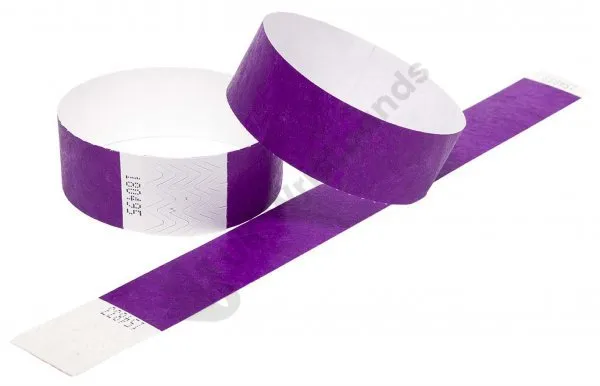 Clearance 1000 Purple Tyvek Wristbands