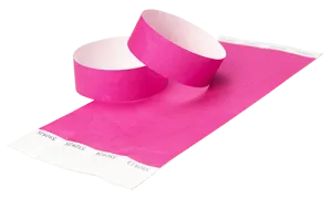 Plain Blue Seeded Paper Wristbands