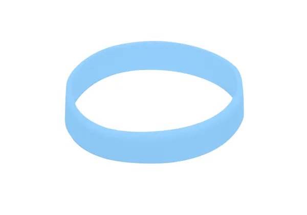Custom Printed Light Blue Silicon Wristbands 5 Colour - Adult ½ inch