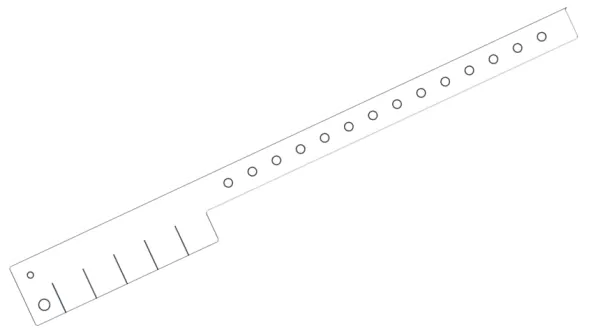 Custom Printed White L Shaped 5 Tabs Vinyl Wristbands